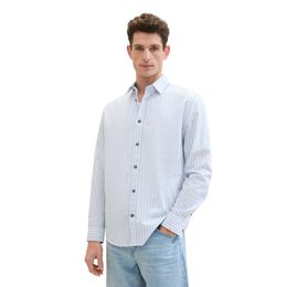 Tom Tailor Langarmhemd mit Streifen blue white dobby stripe 3XL - N-Gr N-Gr 3XL Hemd von Tom Tailor