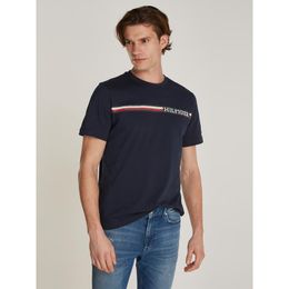 Tommy Hilfiger T-Shirt »CHEST STRIPE TEE« Desert Sky 3XL 3XL Rundhalsshirt, ideal für warme Tage
