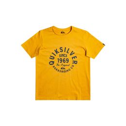 Quiksilver T-Shirt &raquo;Circled Script&laquo; Mustard 16 16 Stoff: Baumwoll-Jersey-Stoff [160 g/m2]