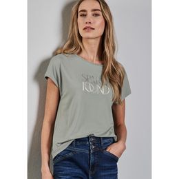 Street One T-Shirt mit Wording pastel green 46 46 T-Shirt f&uuml;r Damen von Street One