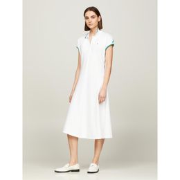 Tommy Hilfiger Polokleid »F&F STP SLV KNEE POLO DRESS« mit kontrastfarbenen Einsätzen Optic White XXL - N-Gr N-Gr XXL Elastische Baumwollmischung...