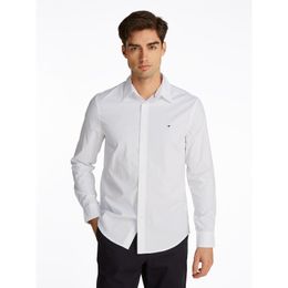 Tommy Hilfiger Businesshemd »FLEX POPLIN KENT COLLAR SF SHIRT« mit Logostickerei Optic White XXL - N-Gr N-Gr XXL Businesshemd von Tommy Hilfiger