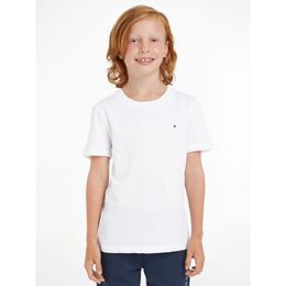 Tommy Hilfiger Rundhalsshirt »BOYS BASIC CN KNIT S/S« mit Logo-Flag Bright_White 80 80 Shirt von Tommy Hilfiger für Jungen