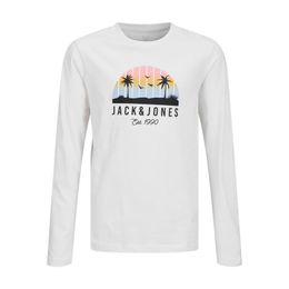 Jack & Jones JACK & JONES JUNIOR Langarmshirt »JJPALM TEE LS CREW NECK JNR« White 164 164 Regular Fit Passform, sorgt für eine optimale Bewegungsfreiheit