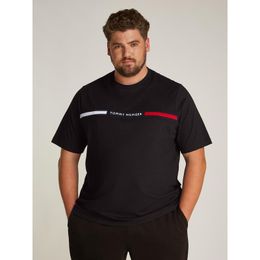 Tommy Hilfiger Big & Tall TOMMY HILFIGER BIG & TALL Rundhalsshirt &raquo;BT-HILFIGER CHEST INSERT TEE-B&laquo; in Gro&szlig;en Gr&ouml;&szlig;en, Logostickerei Black 4XL 4XL Shirt von Tommy Hilfiger Big...