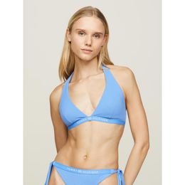 Tommy Hilfiger Swimwear Triangel-Bikini-Top &raquo;TRIANGLE FIXED RP&laquo; mit Logoschriftzug Blue Spell L (40) - N-Gr N-Gr L (40) Triangel-Bikini-Top von...