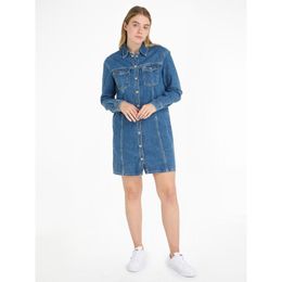 Tommy Jeans Jeanskleid »ALINE LS DRESS AH5032 EXT« mit Logostickerei Denim_Medium M (38) - N-Gr N-Gr M (38) Leger und bequem: Casual Jeanskleid mit...