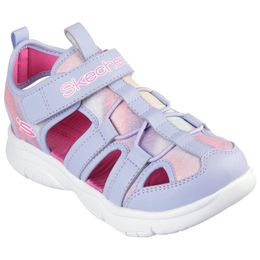 Skechers Sandale »FLEX SPLASH DAYLIGHT SHIMMER« Klettschuh mit Glitzer, Größenschablone zum Download lavendel-rosa 28 28 Farbenfrohe Sandale für...