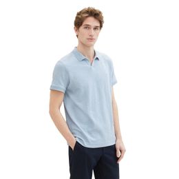 Tom Tailor Poloshirt mit Struktur foggy blue 3XL 3XL Poloshirt von Tom Tailor