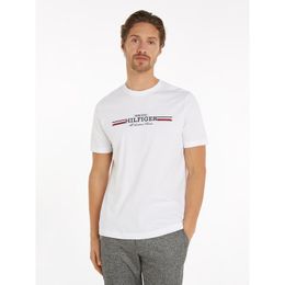 Tommy Hilfiger Rundhalsshirt »HILFIGER CHEST STRIPE TEE« White 3XL 3XL T-Shirt von Tommy Hilfiger