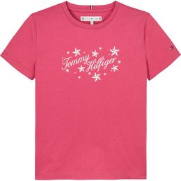 Tommy Hilfiger Kurzarmshirt »TOMMY SCRIPT GLITTER TEE SS« Baby bis 2 Jahre, Glitzer, Kurzarm Heritage Pink 86 86 T-Shirt von Tommy Hilfiger für...