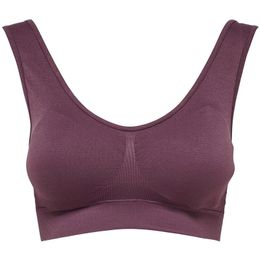 Only Play Sport-Bustier »ONPMIRA SEAM SPORTS BRA« nahtlose Verarbeitung Eggplant S (36) - N-Gr N-Gr S (36) Bequemes Basic Bustier von Only Play