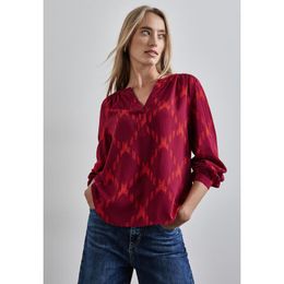 Street One Langarmbluse im Tunika-Stil, mit grafischem Muster beet red 40 40 Bedruckte Tunika von Street One