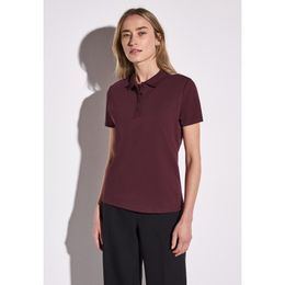 Street One Poloshirt mit Ripsstruktur dark cherry red 44 44 Polo Shirt von Street One