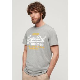 Superdry Print-Shirt »SD-VL DUO TEE«, Mit Cracked Print light grey M M Cooles T-Shirt von Superdry