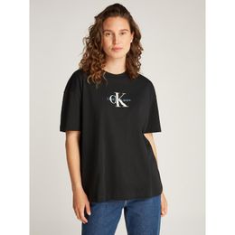 Calvin Klein Jeans T-Shirt »TEXTURED MONOLOGO BOYFRIEND TEE« mit Logodruck CK Black XS (34) XS (34) Lässig geschnittenes T-Shirt für bequemen...
