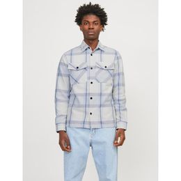 Jack & Jones JACK & JONES Langarmhemd &raquo;JPRCCROY SPRING CHECK OVERSHIRT L/S SN&laquo; skyway L - N-Gr N-Gr L Hemd von Jack & Jones