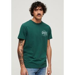 Superdry T-Shirt »CLASSIC VL HERITAGE CHEST TEE« Bengreen Marl S S Bedrucktes Shirt von Superdry