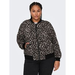 Only CARMAKOMA Bomberjacke &raquo;CARLUX LIFE LS BOMBER JACKET NOOS&laquo; Pumice Stone AOP:LEO AOP 52 52 Blousonjacke von Only Carmakoma