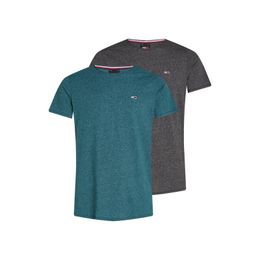 Tommy Jeans T-Shirt &raquo;TJM XSLIM 2PACK JASPE&laquo; Packung, 2er-Pack Deep Seawater / Black M M 2er Pack Rundhalsshirt von Tommy Jeans