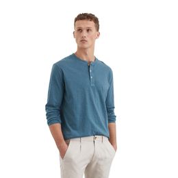Marc O'Polo MARC O'POLO Henleyshirt leichte Struktur für eine dezente, lebendige Optik storm L L Langarmshirt von Marc O'Polo