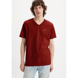 Levi's LEVI'S V-Shirt &raquo;LE ORIGINAL HM VNECK&laquo; mit Logostickerei FIRED BRICK M M V-Shirt von Levi's