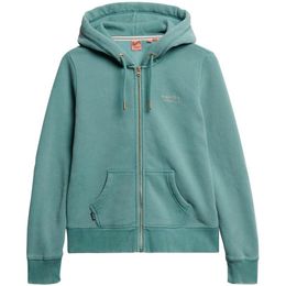 Superdry Kapuzensweatjacke »ESSENTIAL LOGO ZIP HOODIE« mit Logostickerei oil blue L L Hoddie mit Zipper von Superdry