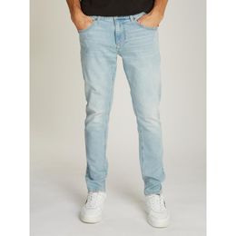 Tommy Jeans Slim-fit-Jeans »Austin Slim Tapered« zum Knöchel hin schmaler werdende Jeans mit mittlerer Leibhöhe Denim Light Obermaterial: 99%...