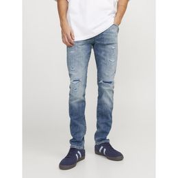 Jack & Jones JACK & JONES Slim-fit-Jeans »JJIGLENN JJBLAIR GE 702 SN« BLUE DENIM 36 - Länge 32 Länge 32 36 Slim-fit-Jeans mit niedriger Leibhöhe für einen...