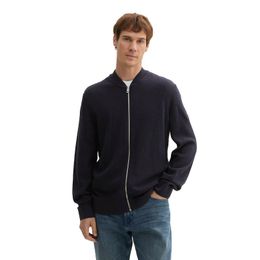 Tom Tailor Strickjacke mit Reißverschluss knitted navy melange XXL XXL Jacke von Tom Tailor