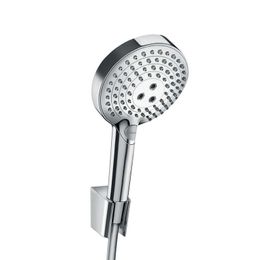 Hansgrohe Raindance Select S Brausegarnitur mit Halter, 3 Strahlarten, 27668000,