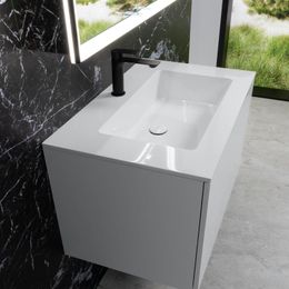 neoro n50 ultraflacher M&ouml;belwaschtisch B: 80,5T: 51,5 cm, BN0094WH,