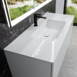 neoro n50 ultraflacher M&ouml;belwaschtisch B: 120,5 T: 51,5 cm, BN0100WH,