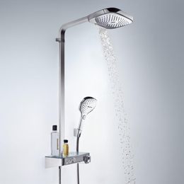 Hansgrohe Raindance Select E Aufputz-Duschsystem mit Thermostat, 27127000,