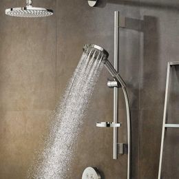 Hansgrohe Raindance Select S Brausegarnitur mit Stange und Ablage, 3 Strahlarten, 27654000,