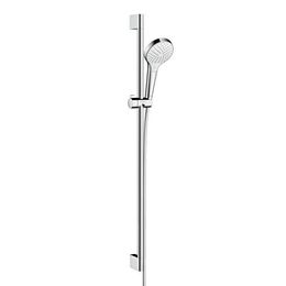 Hansgrohe Croma Select S Brausegarnitur mit Stange, 3 Strahlarten, 26573400,