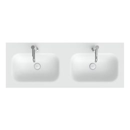 neoro n50T46 soft ultraflacher Doppel-M&ouml;belwaschtisch B: 120,5 T: 46 cm, BN0061WM,