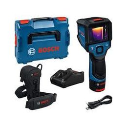 Bosch Akku-W&auml;rmebildkamera GTC 12V-450-13 Professional, Thermodetektor blau/schwarz, Li-Ionen Akku 2,0Ah, in L-BOXX