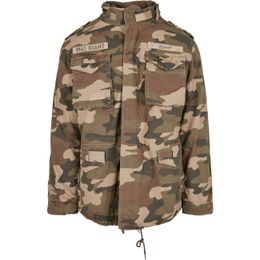 Wintermantel Brandit "Brandit Herren M-65 Giant Jacket", Herren, Gr. L, grün (light woodland), 100% Baumwolle, Mäntel