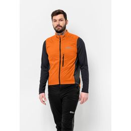 Funktionsweste Jack Wolfskin "MOROBBIA ALPHA VEST M", Herren, Gr. XL (54/56), orange (blood, orange), 1. OBERSTOFF 100% POLYAMID 2. OBERSTOFF 88% POLYAMID, 12% ELASTHAN 1.FUTTER 100% POLYESTER 2.LINING 100% POLYESTER, Westen Funktionsweste