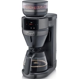 Severin Kaffeemaschine mit Mahlwerk "KA 4854 FILKA (2. Generation), Filterkaffee-Vollautomat", schwarz (schwarz inox, mattschwarz), 1,4 l, 10, Kaffeemaschinen, mit Glaskanne