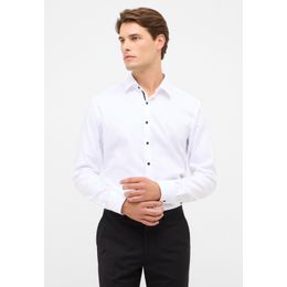 Langarmhemd Eterna "SLIM FIT", Herren, Gr. 46, Normalgr&ouml;&szlig;en, wei&szlig;, 100% Baumwolle, schmal, Manschette, Hemden, NON IRON (b&uuml;gelfrei)
