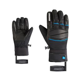 Skihandschuhe Ziener "GOMIN-Z AS glove man", Herren, Gr. 8, schwarz (schwarz.persian blau), Materialmix, Handschuhe