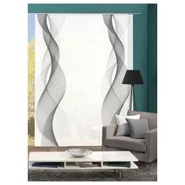 Schiebegardine Home Wohnideen "OPALIA 3ER SET" Gr. 1, grau, B:60cm H:245cm, Microfaser, Polyester, Gardinen, HxB: 245x60