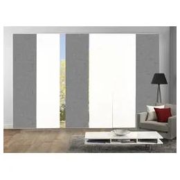 Schiebegardine Home Wohnideen "PIVE 6er SET" Gr. 1, grau, B:60cm H:245cm, Polyester, Gardinen, Schiebevorhang Digidruck 6er Set PIVE
