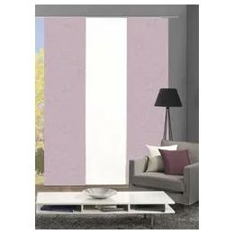 Schiebegardine Home Wohnideen "PIVE 3er SET" Gr. 1, rosa, B:60cm H:245cm, Polyester, Gardinen, Schiebevorhang Digidruck 3er Set PIVE