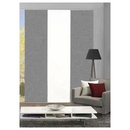 Schiebegardine Home Wohnideen "PIVE 3er SET" Gr. 1, grau, B:60cm H:245cm, Polyester, Gardinen, Schiebevorhang Digidruck 3er Set PIVE