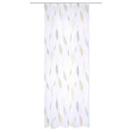 Gardine Heine HOME Gr. 3, gelb (gelb, weiß), B:140cm H:225cm, Polyester, Gardinen