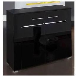 Sideboard HÖLTKEMEYER "Flame", schwarz, Ohne Aufbauservice, Sideboards, Breite 90 cm