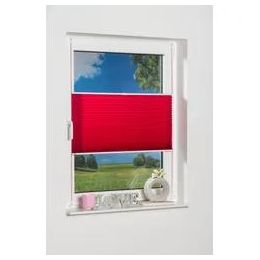 Plissee K-home "Klemmfix Pisa" Gr. 35, pink (fuchsia), B:90cm H:210cm, Obermaterial: 100% Polyester, Plissees, Crushed-Optik